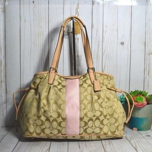 Bags | Coach F2851 Drawstring Signature Carryall Bag | Poshmark